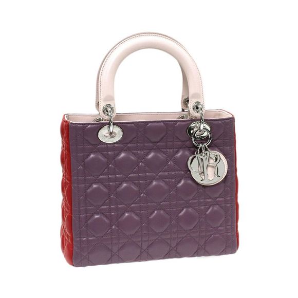 Dior | Bags | Pre Loved Dior Purple Leather Lady Bag | Poshmark